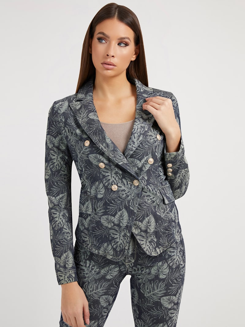 All over print denim blazer Women | GUESS® Official Website