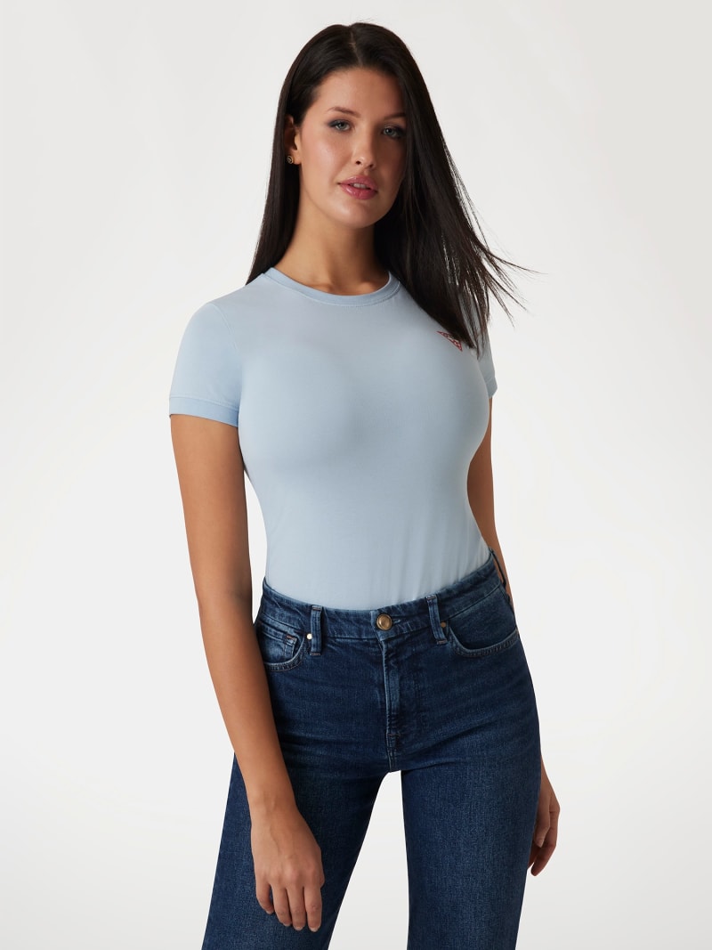 GUESS® Small triangle logo stretch t-shirt Women