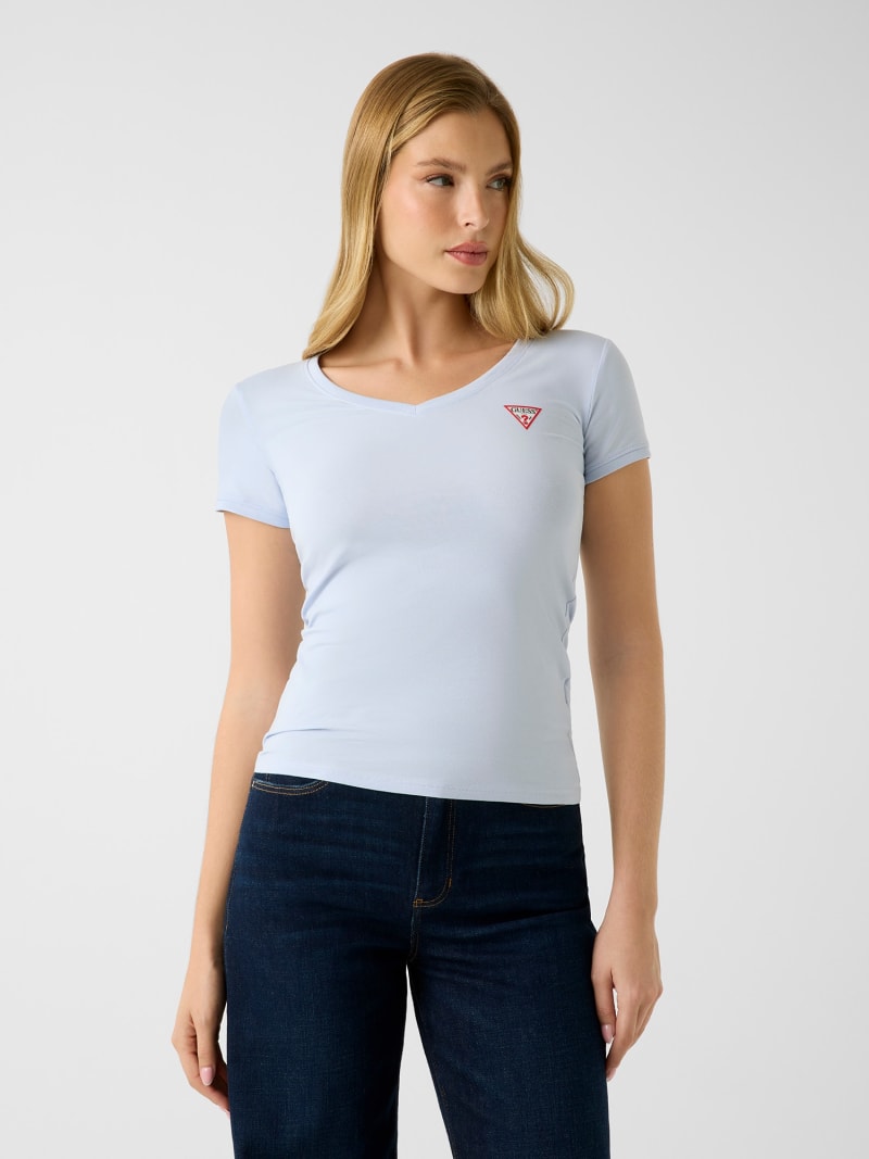 GUESS® Triangle logo stretch t-shirt Women