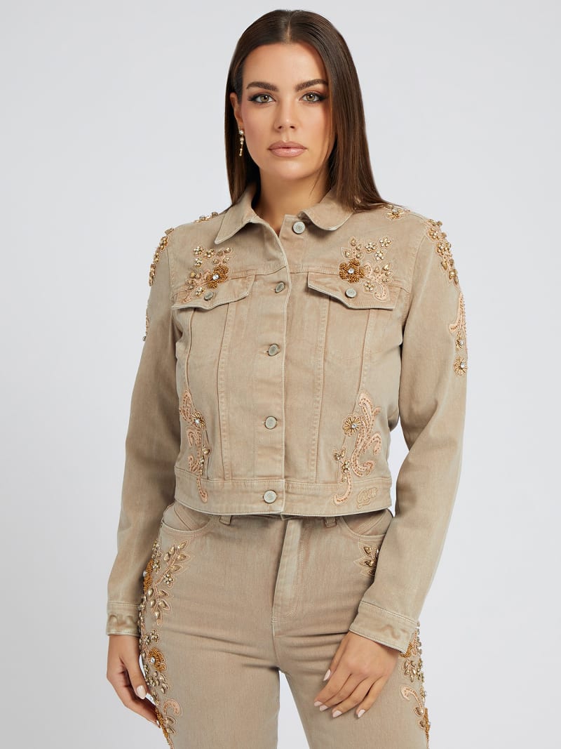 Floral embroidery denim jacket Women | GUESS® Black Friday Week