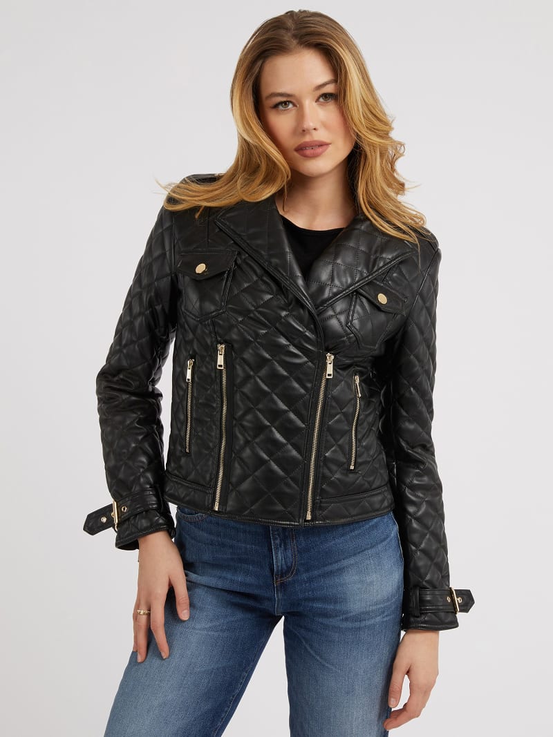 Quilted biker jacket Women | GUESS® Official Website
