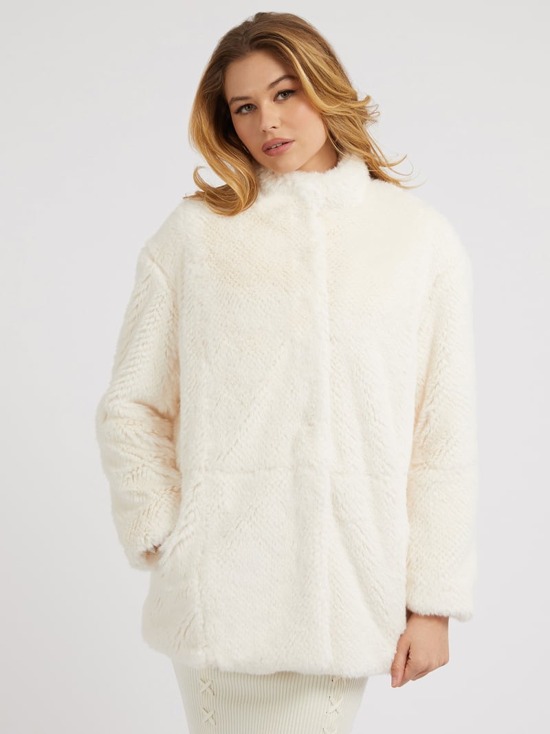 Faux fur coat | GUESS® Official Website