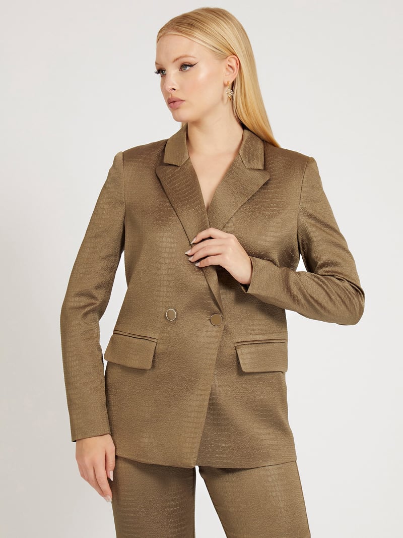 Croco satin blazer Women | GUESS® Black Friday Week