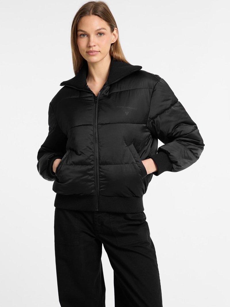 GUESS® Satin puffer jacket Women