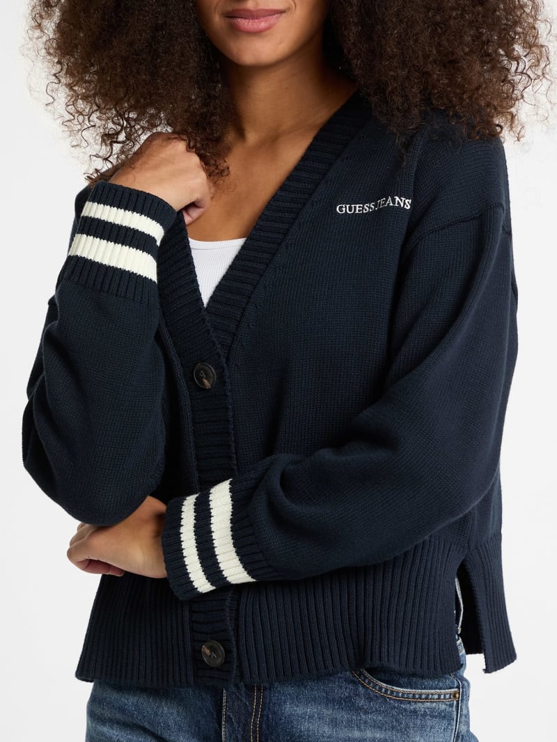 Embroidered Logo Varsity Cardigan Women | GUESS Jeans®