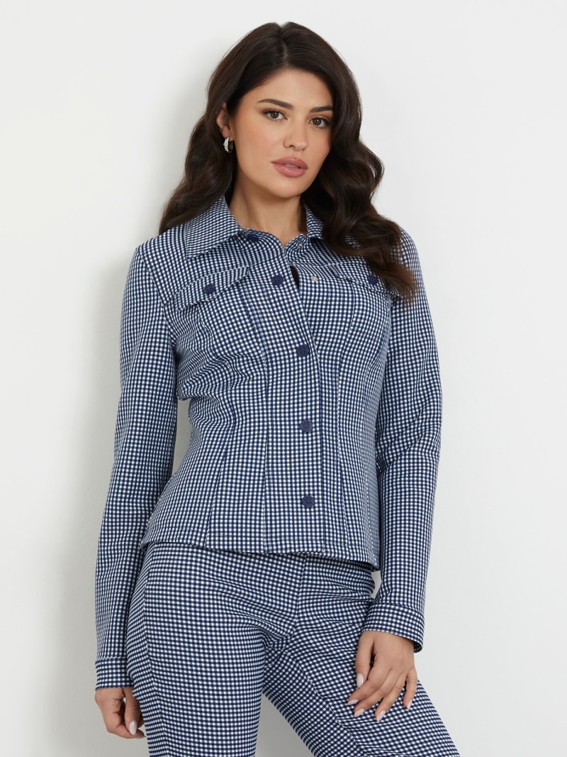 GUESS® Gingham check print jacket Women