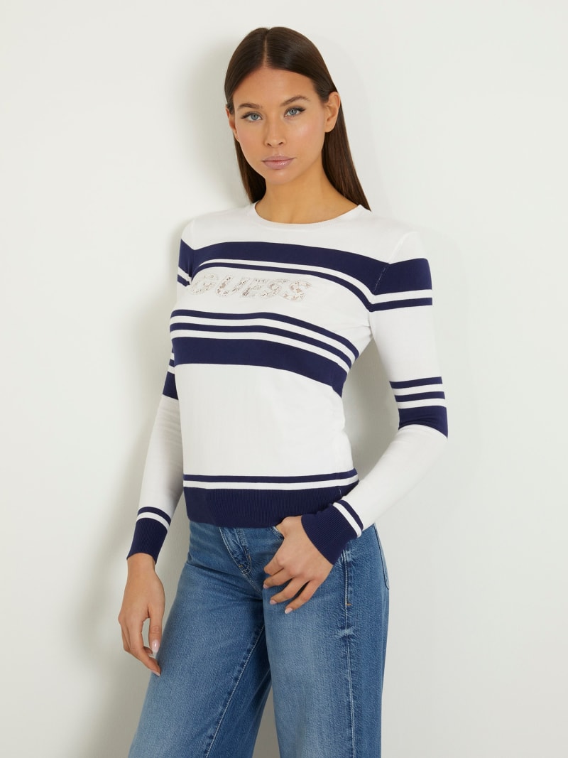GUESS® Rhinestones logo sweater Women