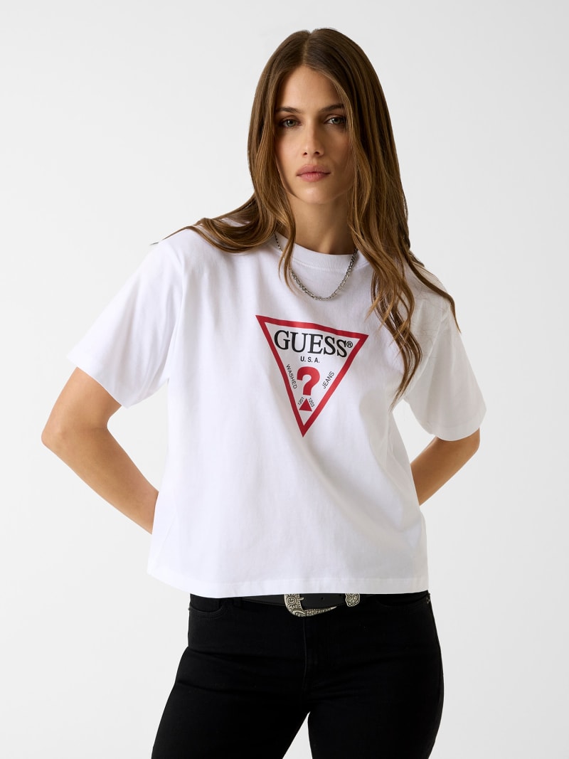 Camiseta boxy Iconic Mujer | GUESS Jeans®