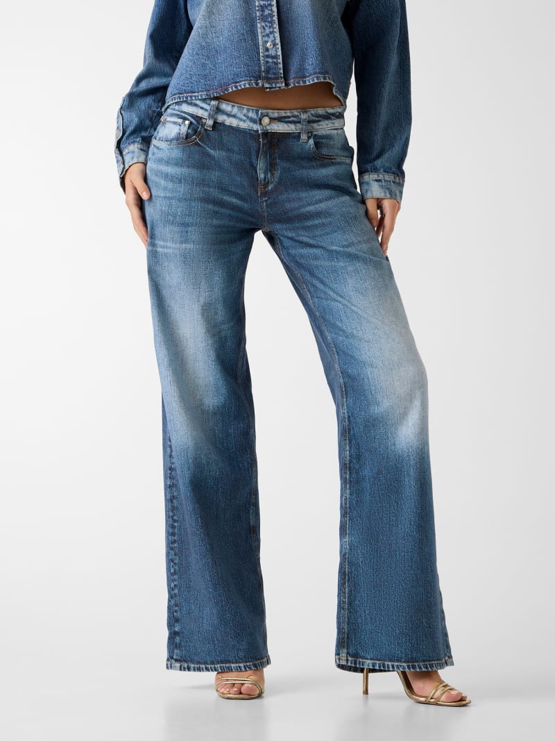 GUESS® Calças de ganga baggy de perna larga Mulher