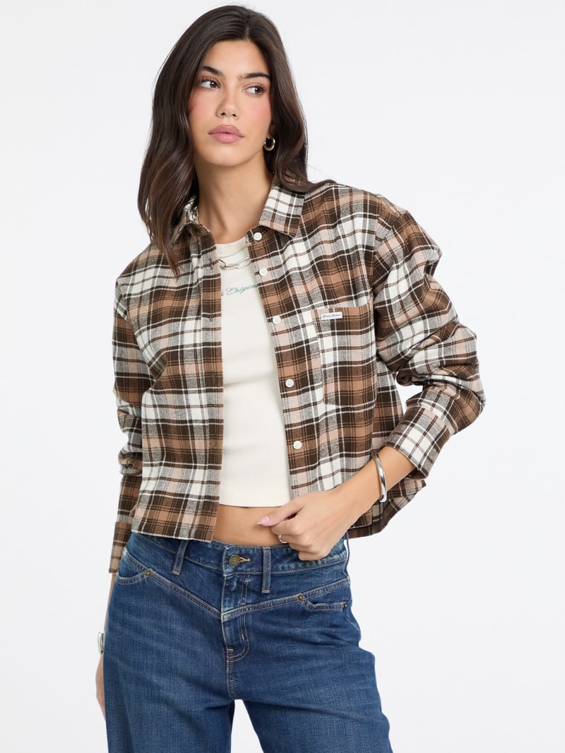 Flannel boxy shirt Women | GUESS Jeans®