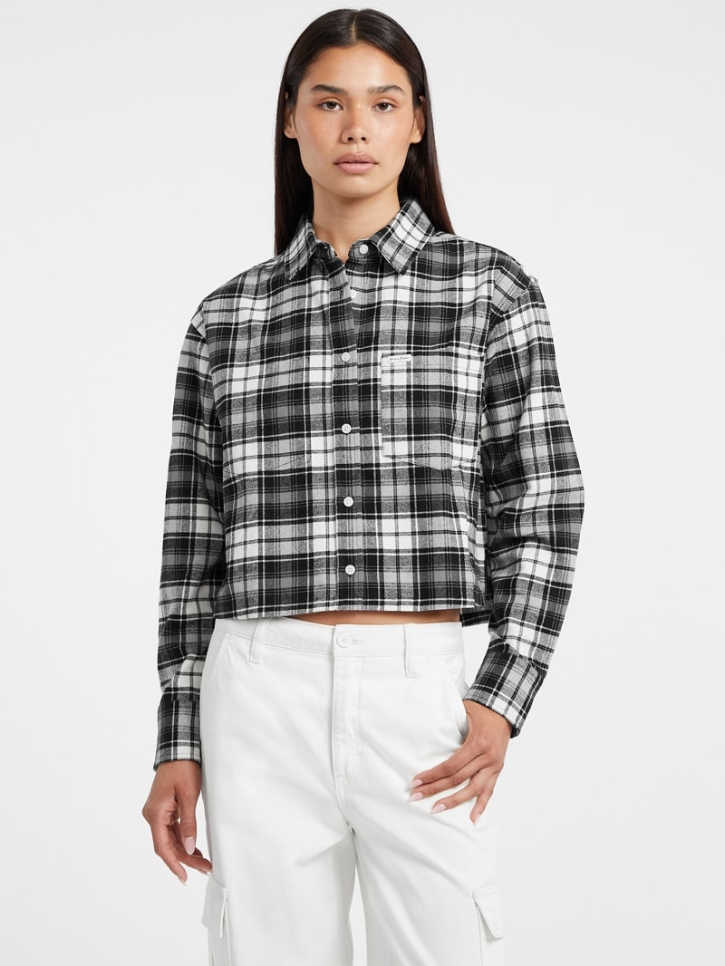 Flannel boxy shirt Women | GUESS Jeans®