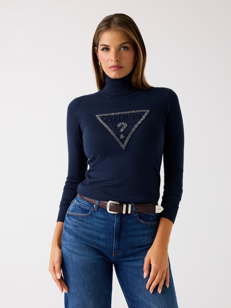GUESS® Triangle logo turtleneck sweater Women