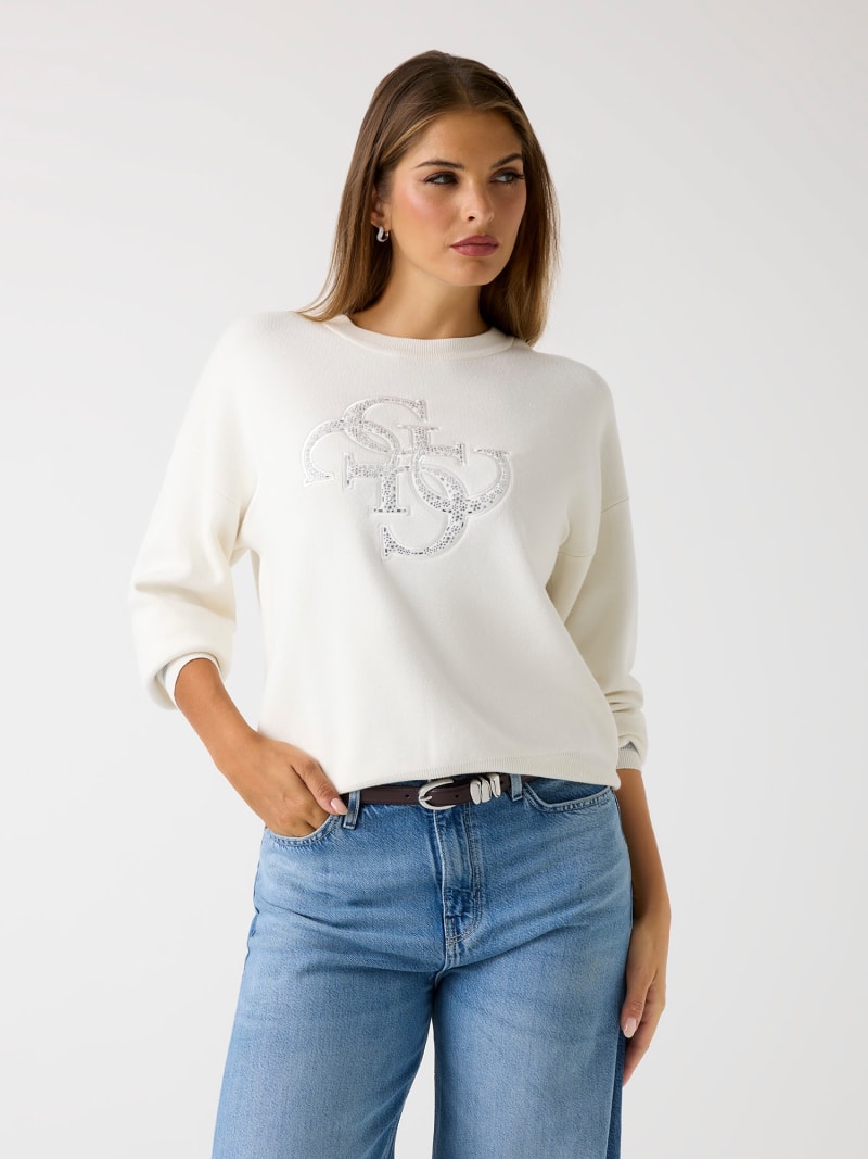 GUESS® Trok logolu kazak Kadın