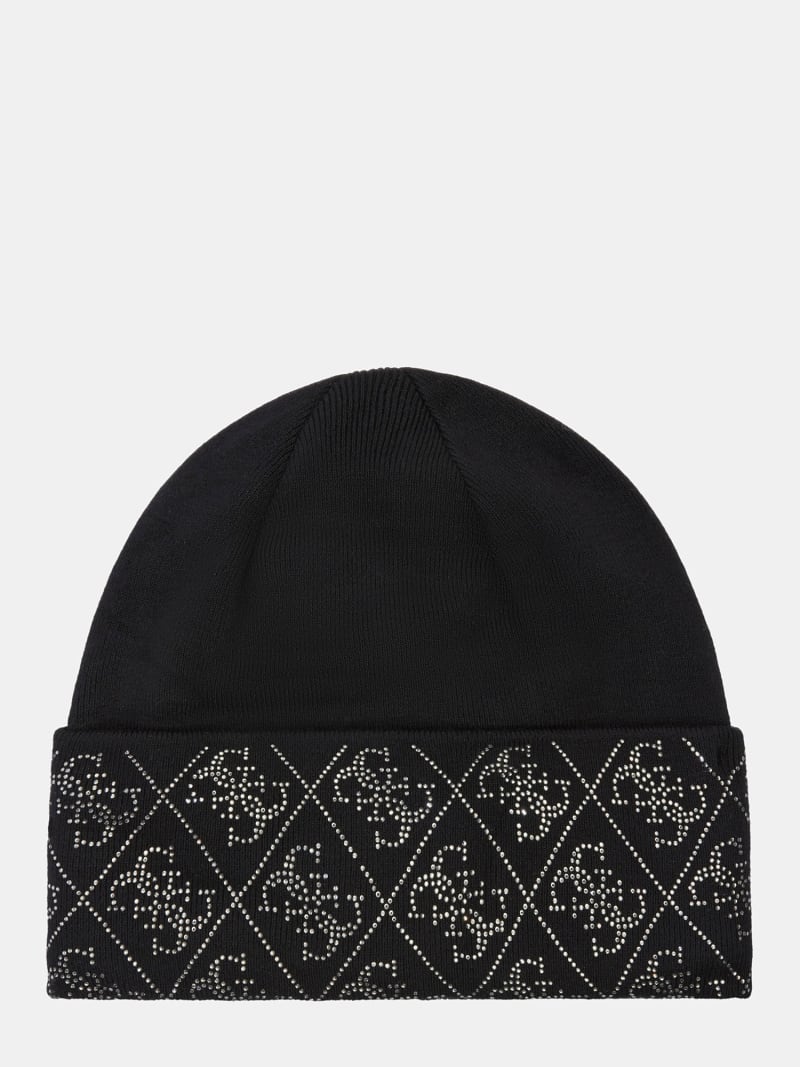 GUESS® Rhinestone logo beanie Women