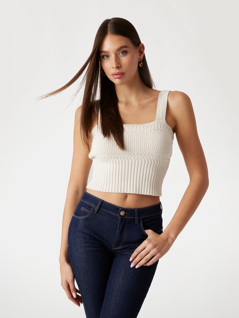 GUESS® Cropped sweater tank top Women