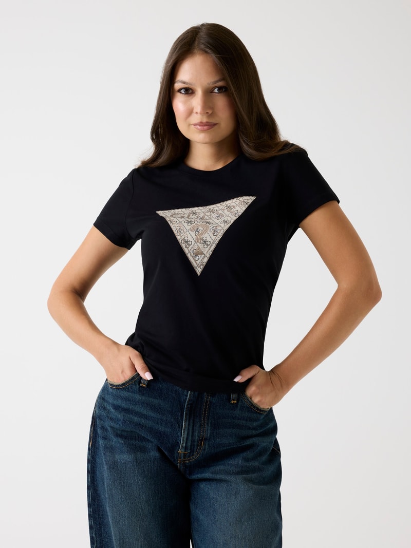 GUESS® Triangle 4G logo T-shirt Women