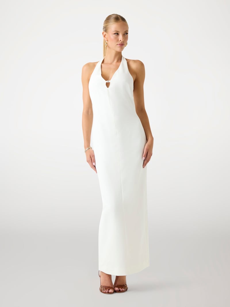 Long bodycon halter-neck dress Women | GUESS® Past Collections