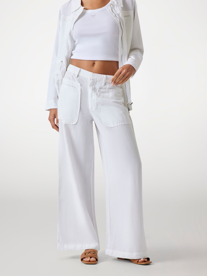 GUESS® Wide leg linen pants Women