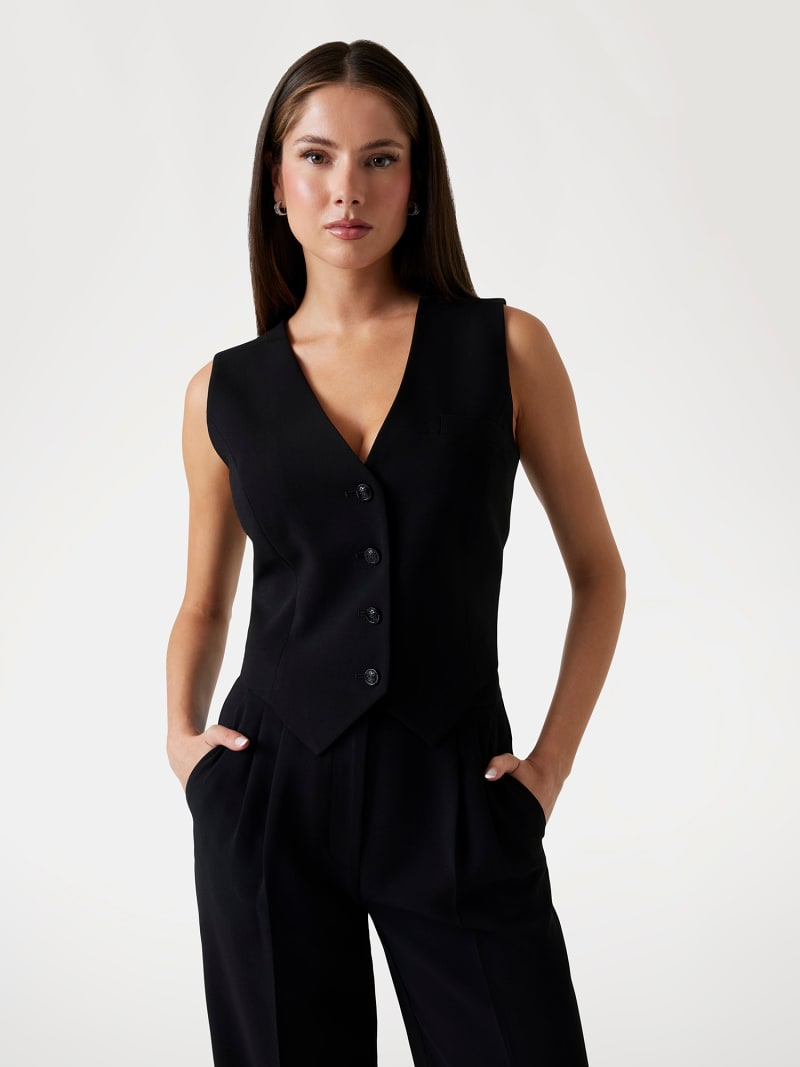 GUESS® Tailored crepon vest Women