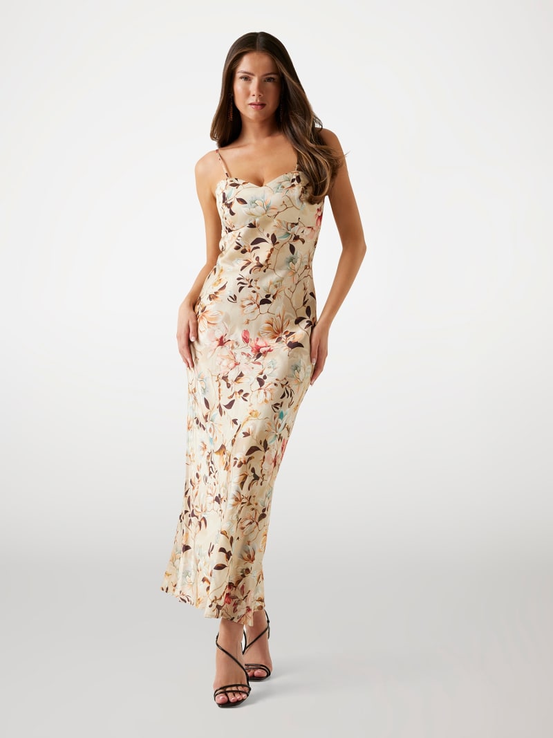 Vestido lencero estampado floral Mujer | GUESS® Colecciones pasadas