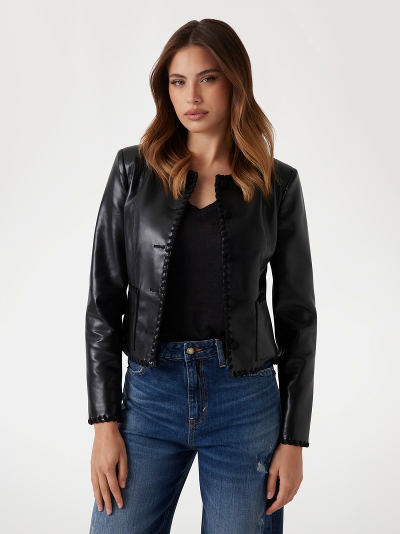 GUESS® Faux Saffiano leather jacket Women