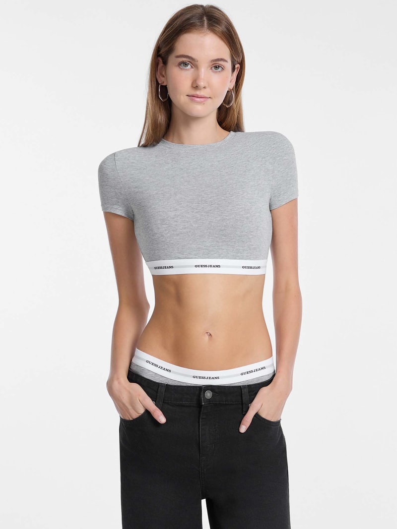 GUESS® Logo band cropped top