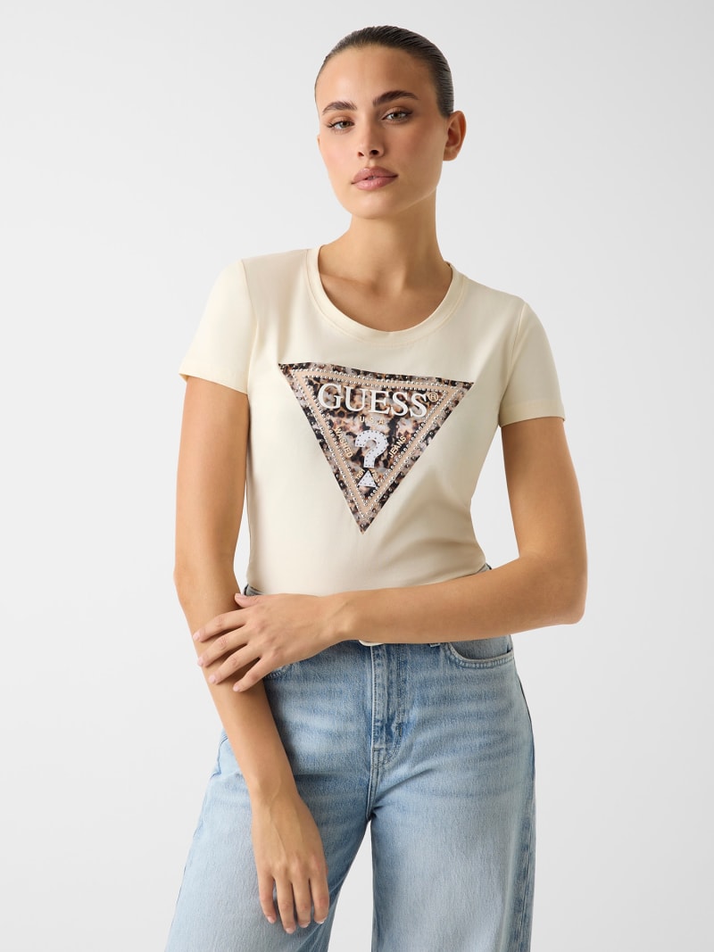 GUESS® Triangle logo t-shirt Women