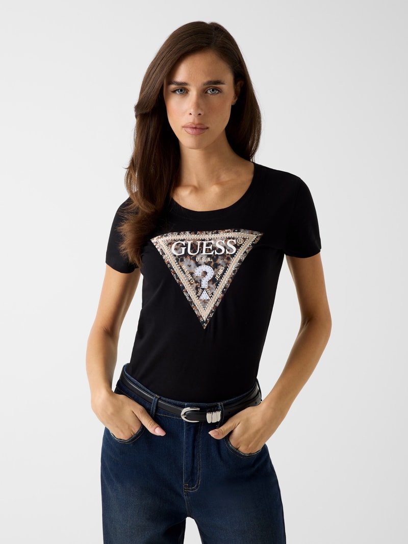 GUESS® Triangle logo t-shirt Women