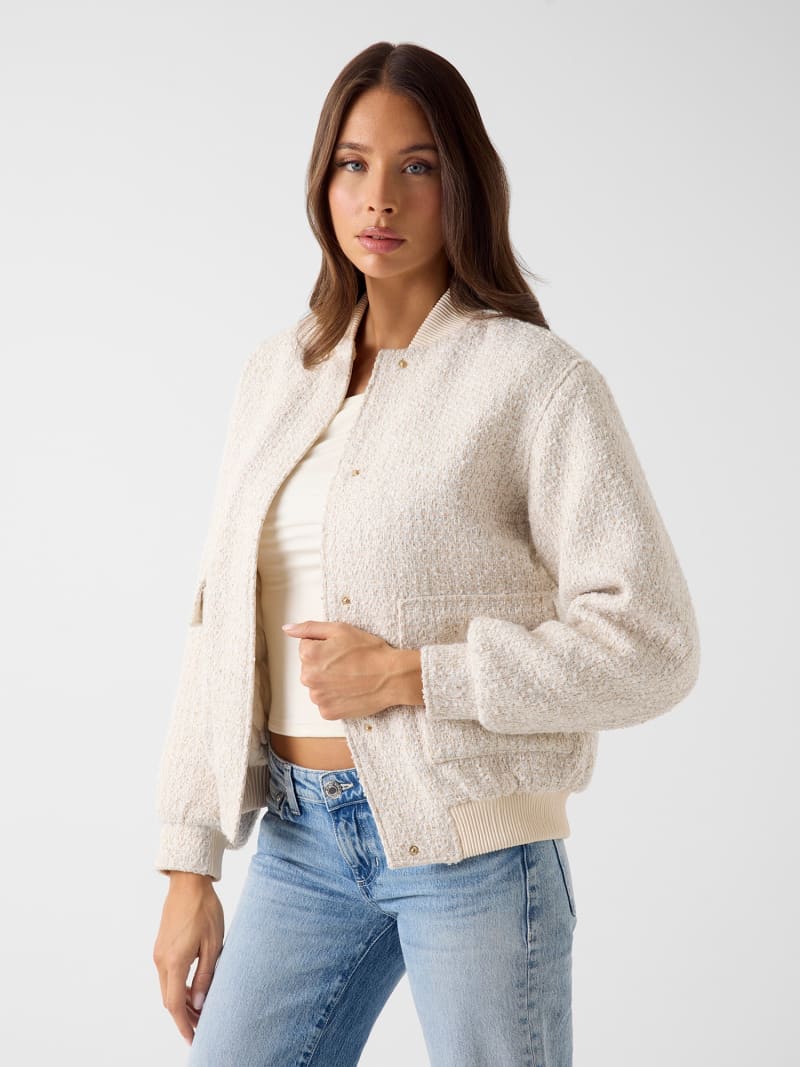 GUESS® Tweed bomber jacket Women