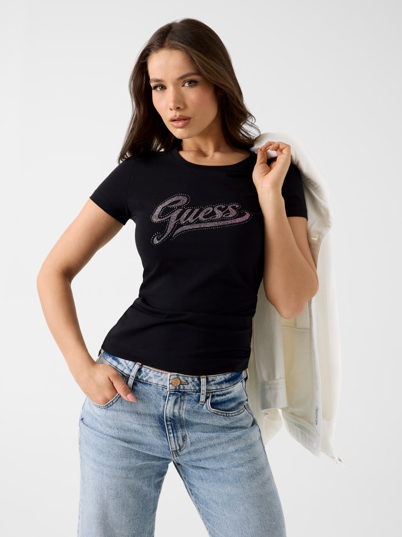GUESS® Glitter logo t-shirt Women