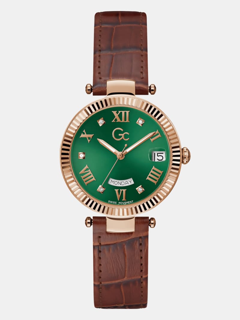 MARCIANO by GUESS® GC leather analogue watch