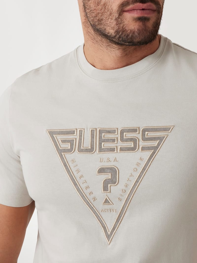 GUESS® Triangle logo embroidery t-shirt Men