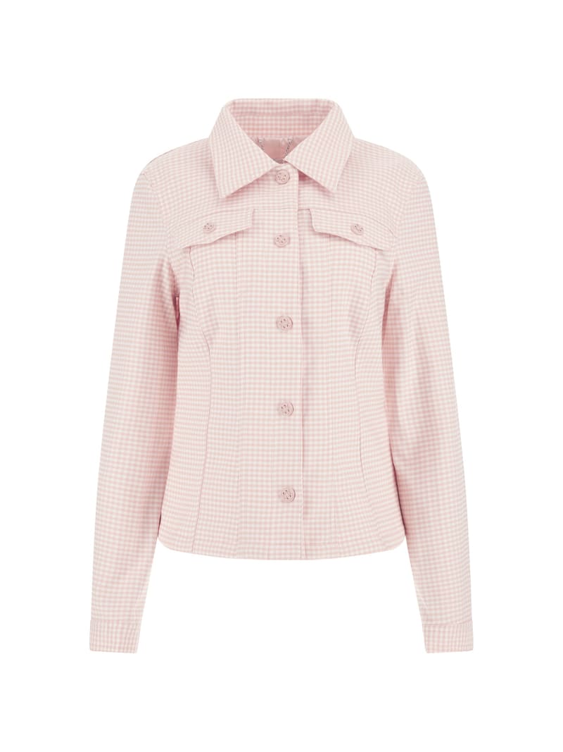 Gingham check print jacket