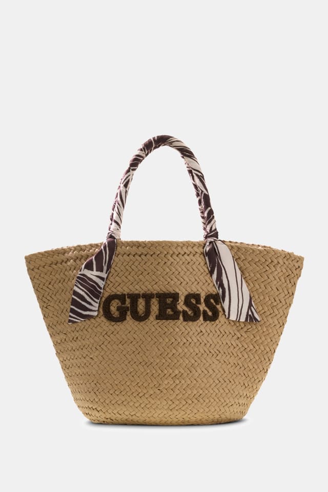 GUESS® Straw beach bag Women