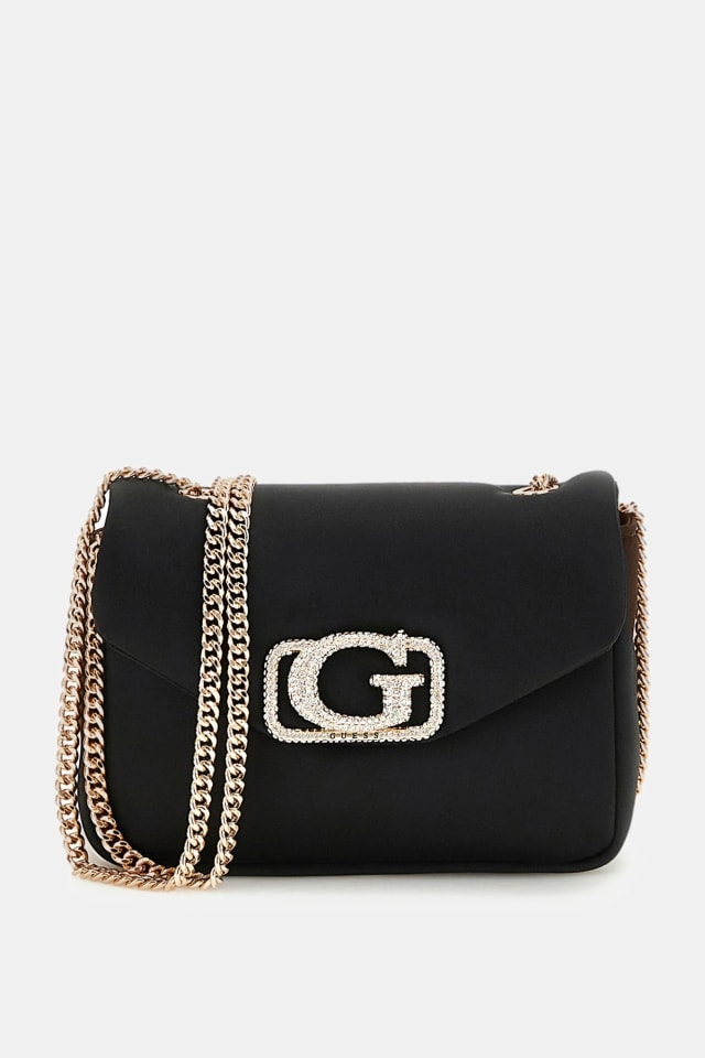 GUESS® Prue Logo-Script Mini Crossbody