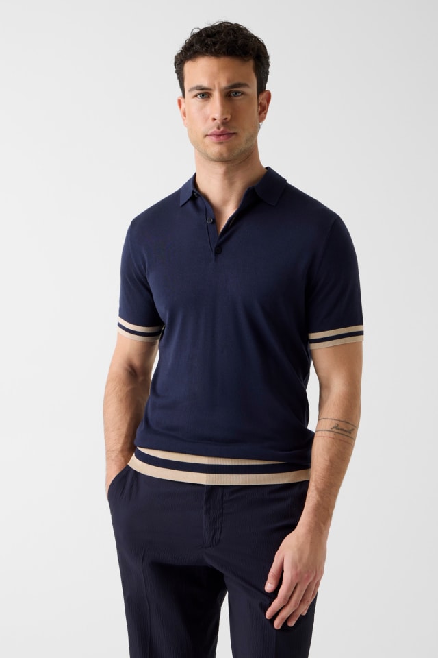 GUESS® Pull polo rayé Homme