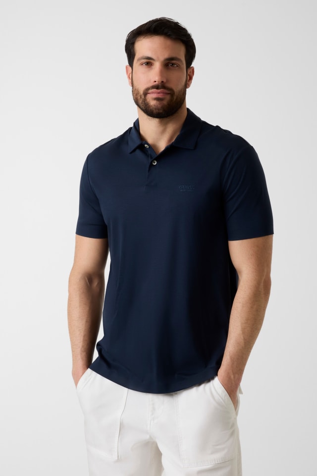 GUESS® Polo en mélange de lyocell Homme
