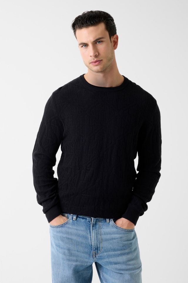 GUESS® Sweat à logo embossé Homme