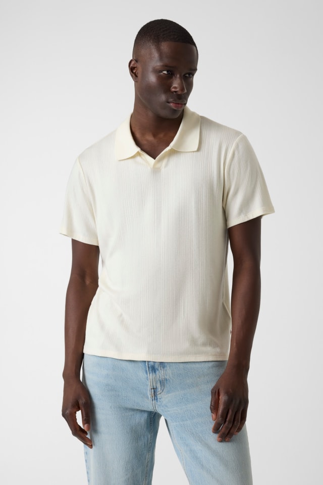GUESS® polo z žebrovaného úpletu Muži