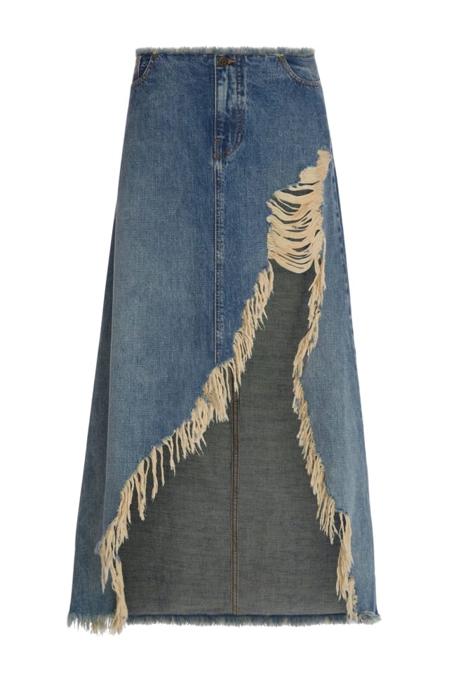 GUESS® Jupe longue en jean ourlet brut Femme
