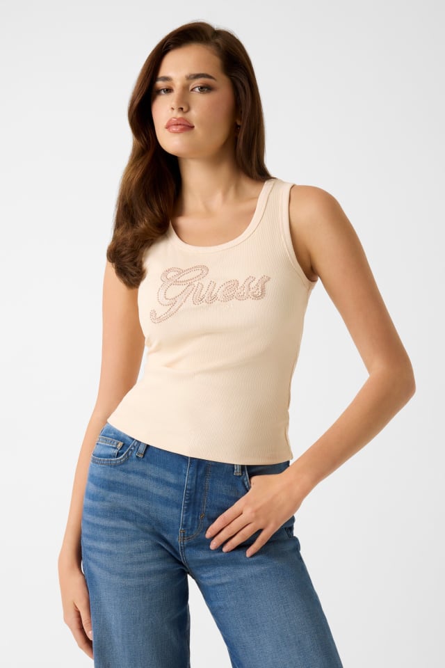 GUESS® Sequins logo tank top Women