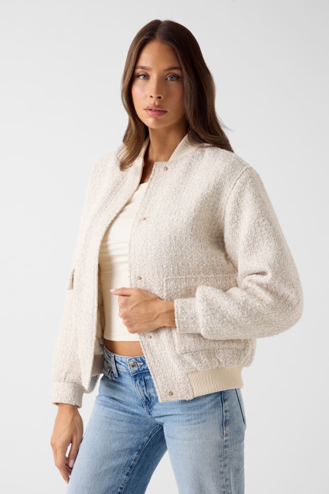 GUESS® Blouson bomber en tweed Femme