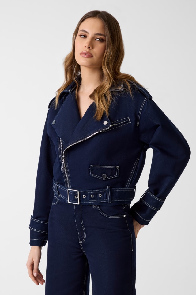 GUESS® Chaqueta biker vaquera Mujer