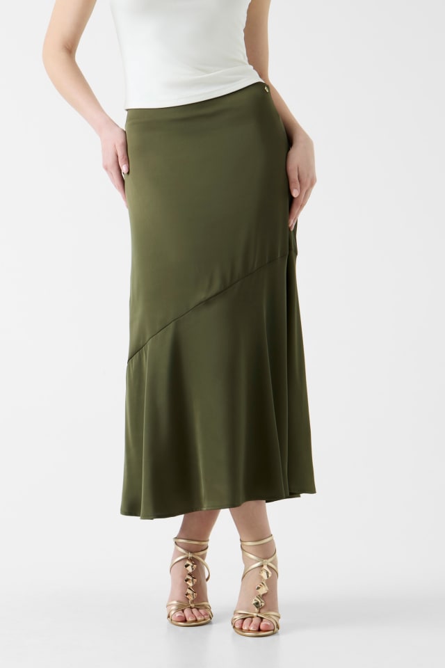 GUESS® Satin midi skirt Women