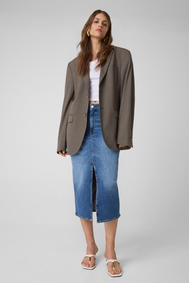 GUESS® saia maxi de denim Mulher