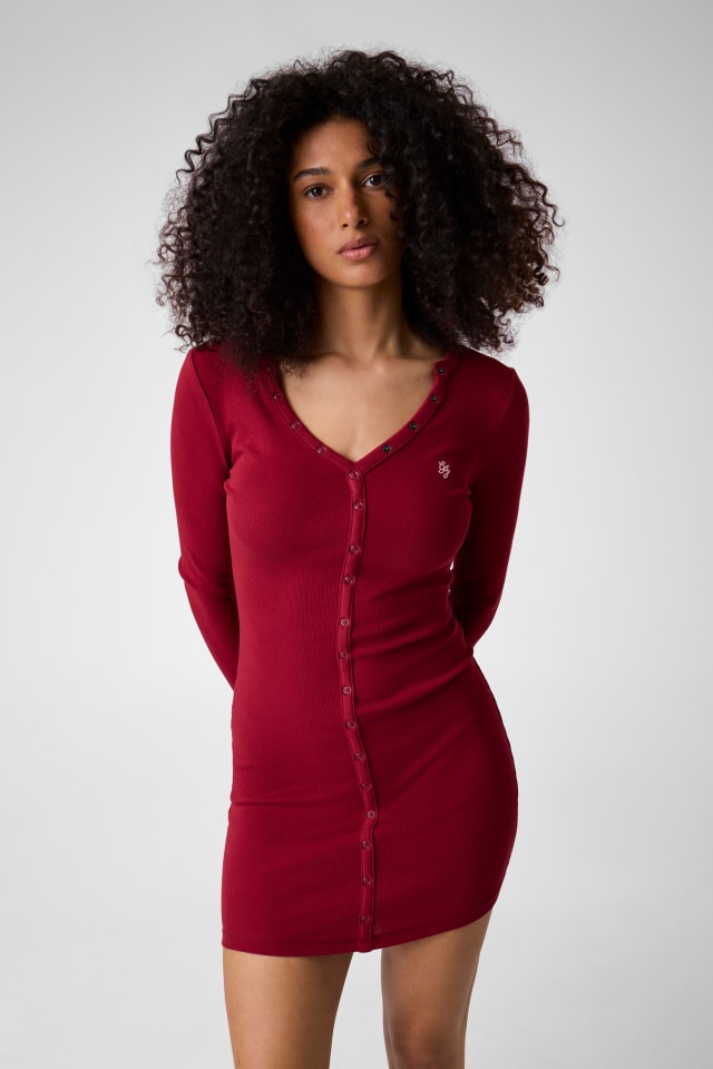 V-Ausschnitt Mini dress Damen | GUESS Jeans®