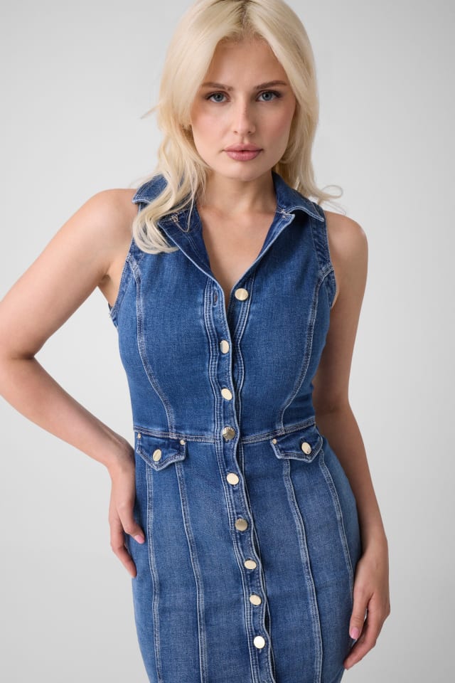 GUESS® Denim midi dress Ženy