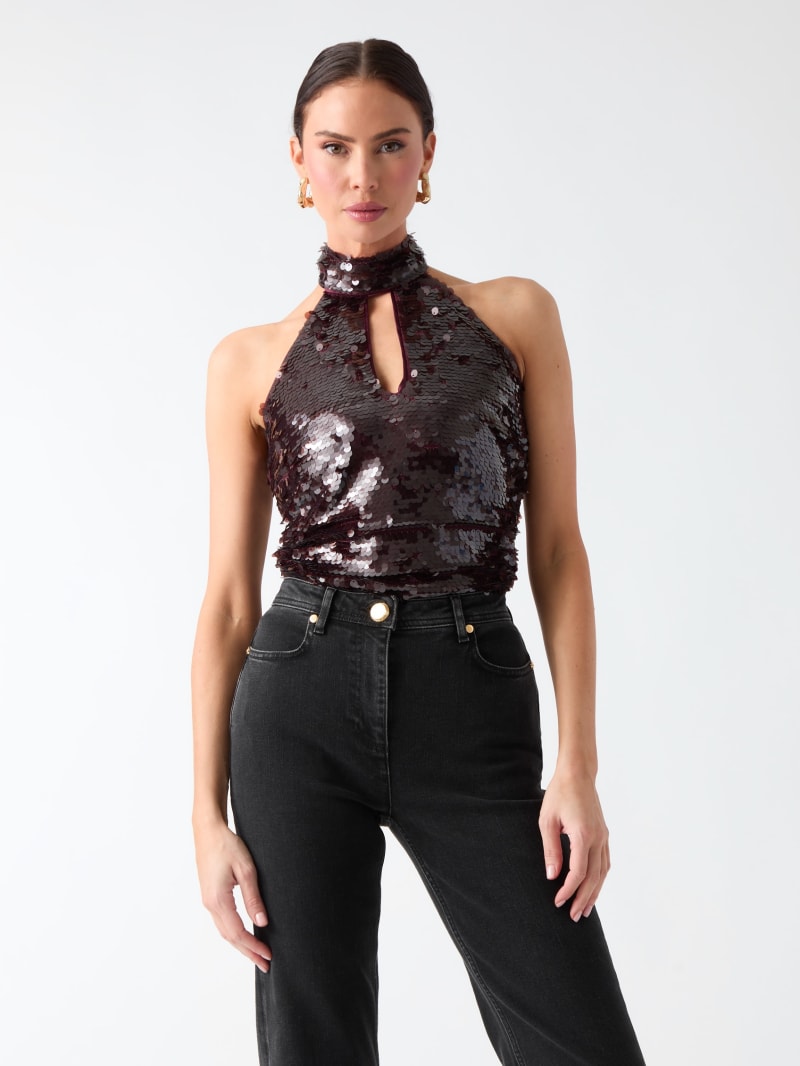 MARCIANO by GUESS® Misty Sequin Halter Top