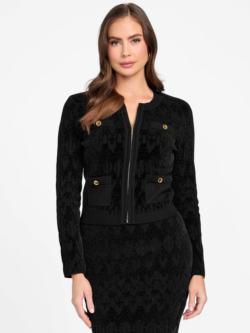 MARCIANO by GUESS® Marciano monogram sweater jacket