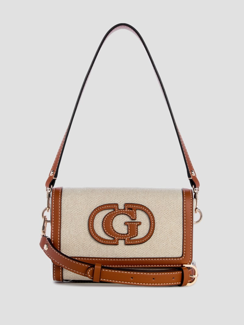 Sebina Canvas Fold-Over Shoulder Bag | GUESS